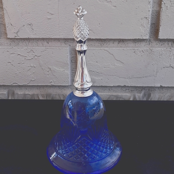 Avon | Accents | Vintage Avon 976 Moonwind Perfume Blue Glass Bell ...